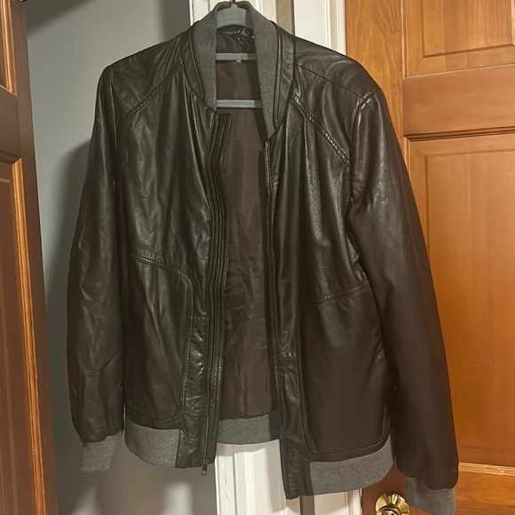 Saks Fifth Avenue | Jackets & Coats | Saks Off Fifth Mens Leather ...